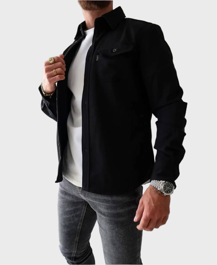 Capo Overshirt Black – Vault Menswear